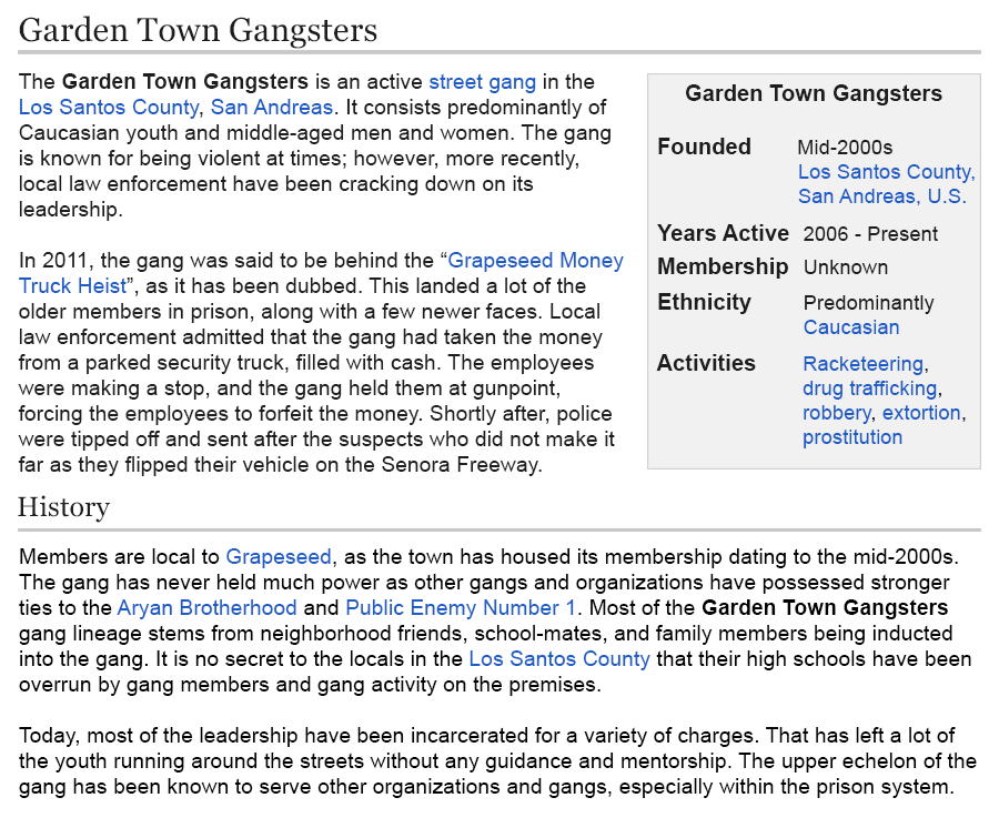 Garden Town Gangsters - Unofficial Factions Archive - GTA World Forums ...