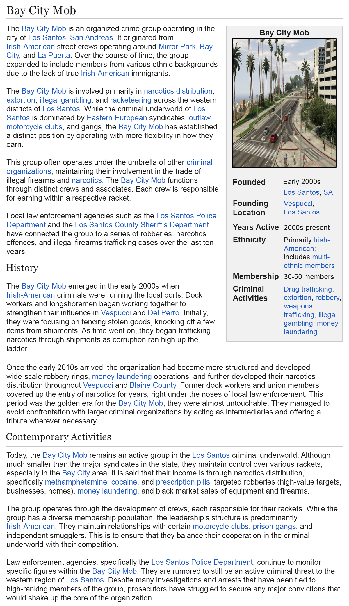 Irish-Diaspora Criminal Network - Unofficial Factions - GTA World ...