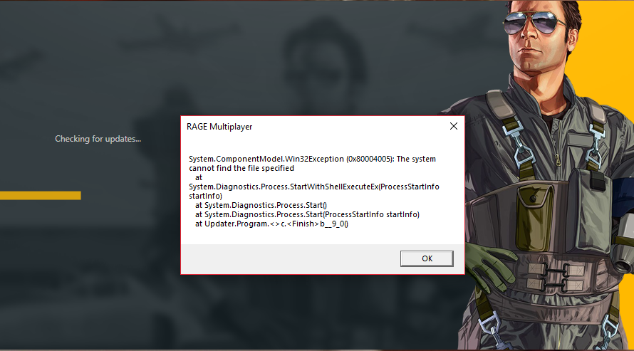 Client Start Up Error Support Rage Multiplayer Community 